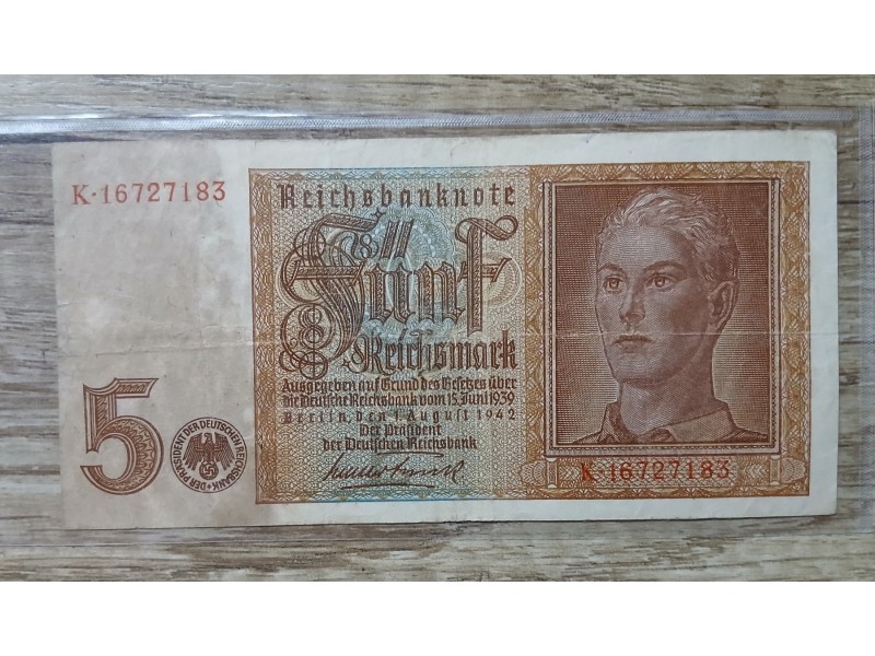N 83 - Nemačka - 5 rm 1942 - opis -