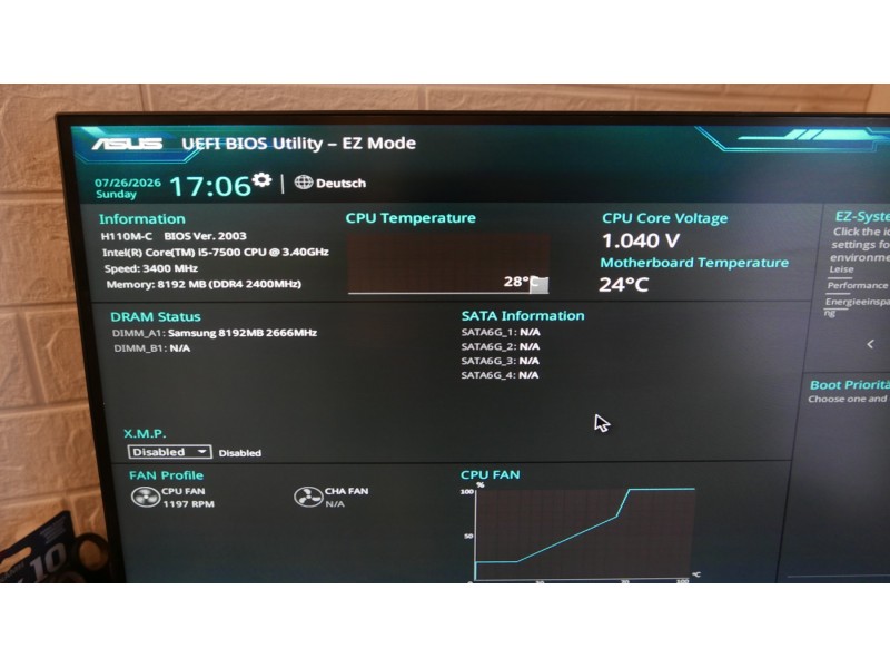 Asus H110M-C_Intel i5-7500_8GB DDR4 2666MHz_Polukonf.