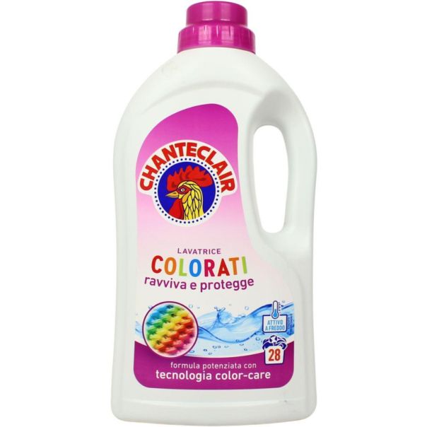 CHANTECLAIR Detersivo Liquido Bucato Lavatrice Colorati 28 pranja 1260 ml