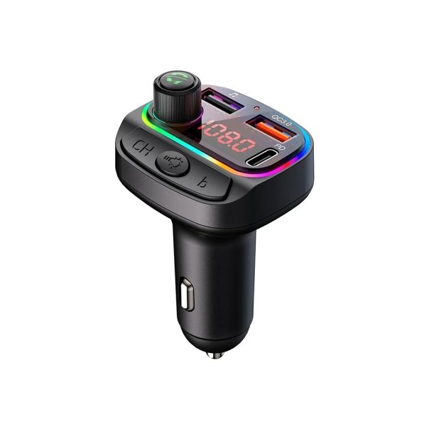 KETTZ FM Transmiter i Punjač Paya – 2×USB QC3.1 + Type-C, LED