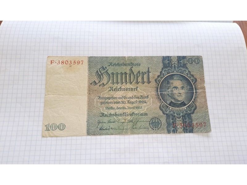 NEMACKA 100 MARK 1924 GODINA
