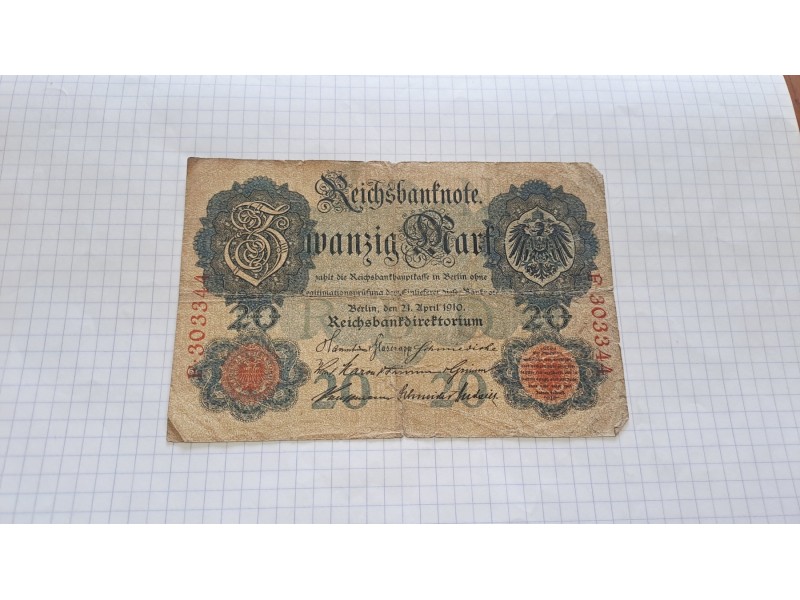 NEMACKA 20 MARK 1910 GODINA