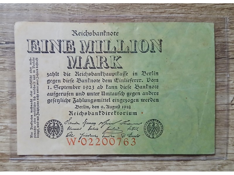 N 86 - Nemačka - 1 milion mk 1923 - opis -