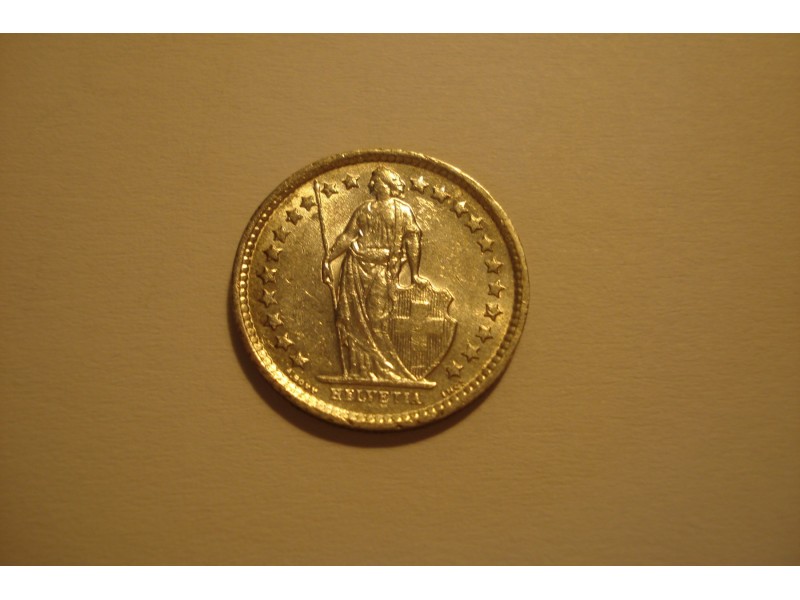 ŠVAJCARSKA - 1/2 FRANACA - 1963 - AG