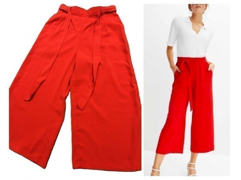 *AMISU* crvene kapri pantalone 42