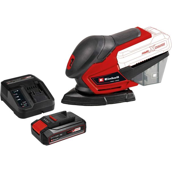 EINHELL Akumulatorska vibraciona brusilica TE-OS 18/150 Li Solo + Power-X-Change 18V 2,5Ah