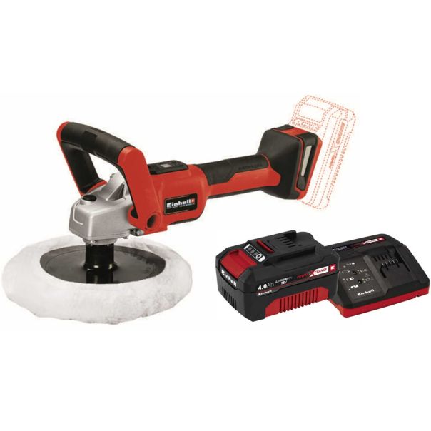 EINHELL Akumulatorski uređaj za poliranje i brušenje CE-CP 18/180 Li E-Solo+Power-X-Change 18V 4,0Ah
