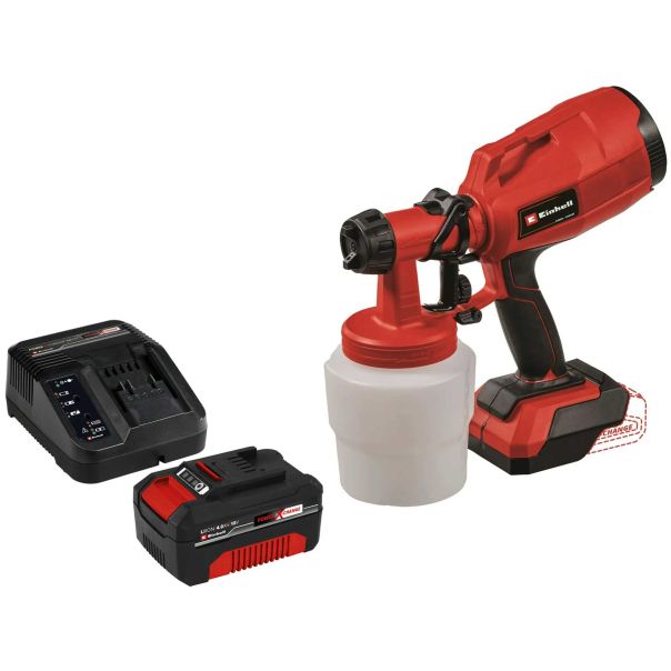 EINHELL Aku pištolj za farbanje + Power-X-Change 18V 4,0Ah punjač i baterija TC-SY 18/60 Li-Solo