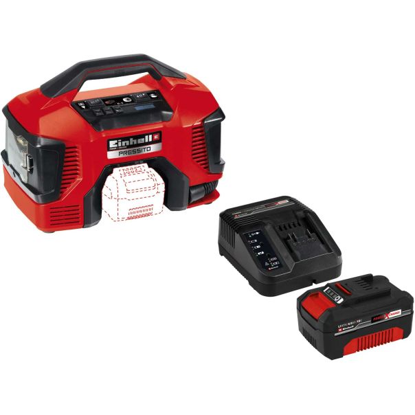 EINHELL Akumulatorski kompresor TE-AC 18/11 Li AC - Solo, PRESSITO + Power-X-Change 18V 4,0Ah