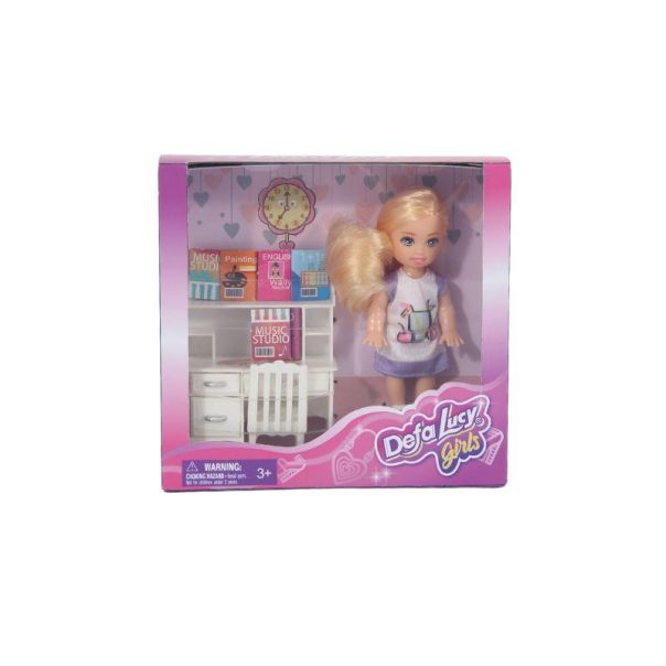 DEFA LUCY Lutka sa radnim stolom 8812