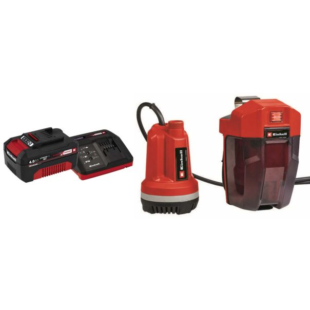 EINHELL Aku potopna pumpa za čistu vodu+Power-X-Change 18V 4,0Ah punjač i bat. GE-PP 18 RB Li-Solo