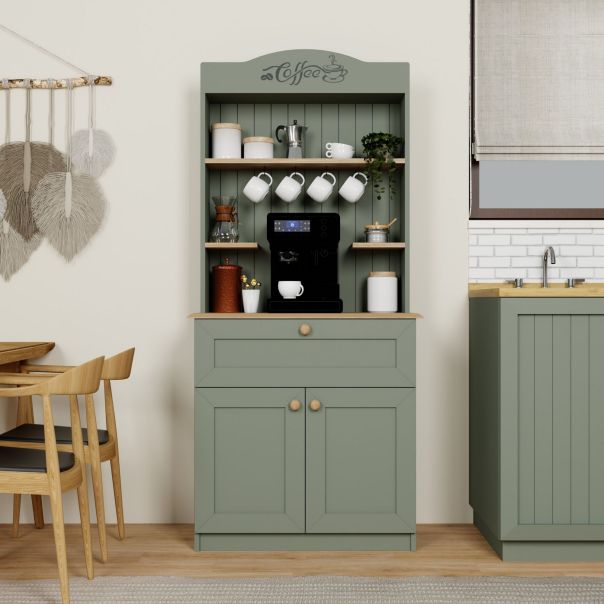 HANAH HOME Kuhinjska vitrina Lucas 1600-94, zelena/braon