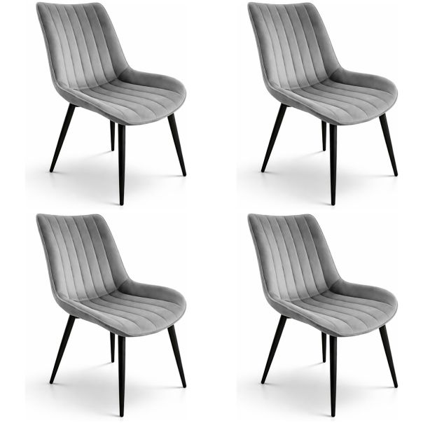 MODUL Trpezarijska stolica Linea Steel siva c-410, set od 4 stolice