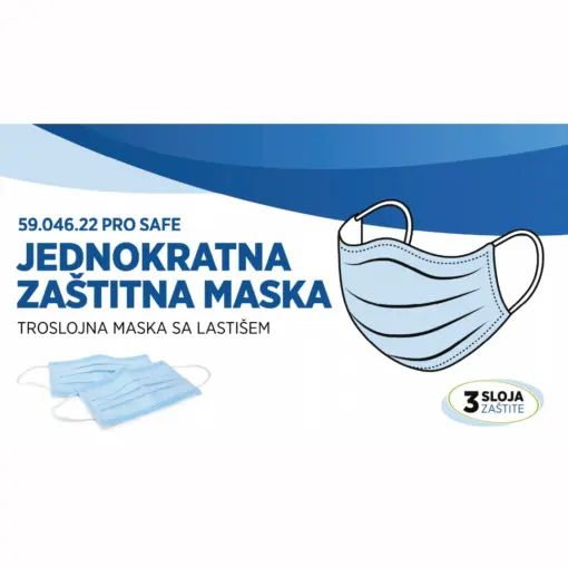 Jednokratna zaštitna maska Pro Safe 50kom