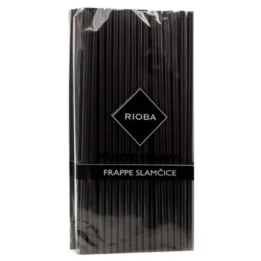 Slamčice PVC Frappe crne 1/100, Rioba