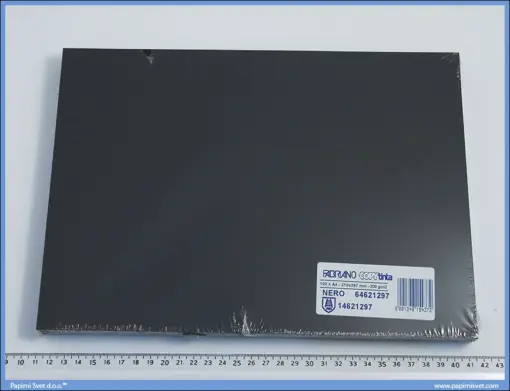 Karton u boji A4 1/100, 200gr NERO/CRNI, Fabriano