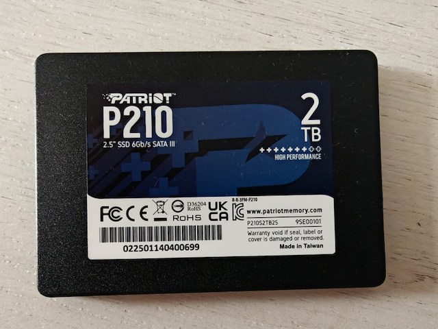 Patriot SSD 2TB P210 - 2000GB - Nov