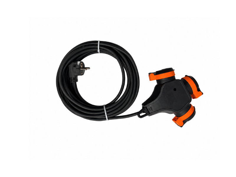 TROSTRUKA PRENOSNA PRIKLJUCNICA H05VV-F 3G2,5 10M CRNA