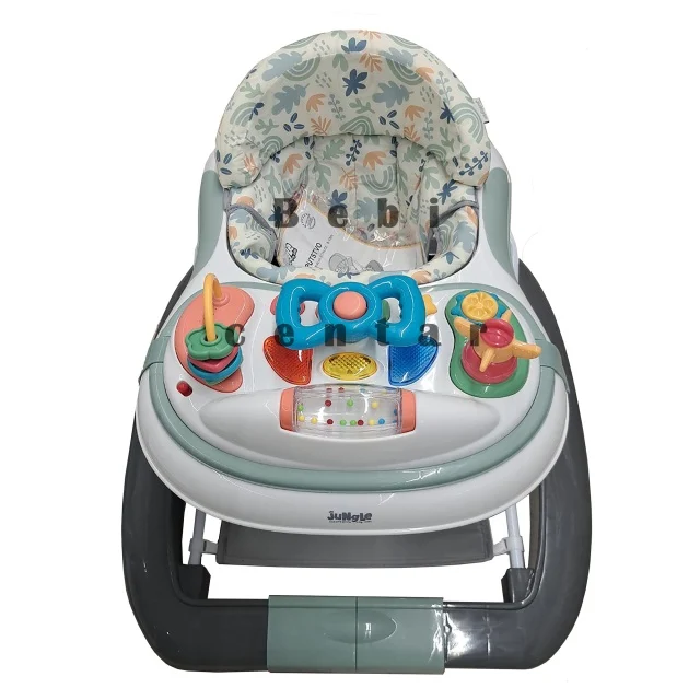 Jungle Klik Klak dubak klackalica za bebe sa igračkama - Grey