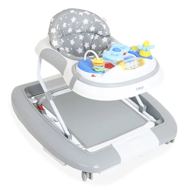 Jungle Klik Klak dubak klackalica za bebe sa igračkama - Grey Stars