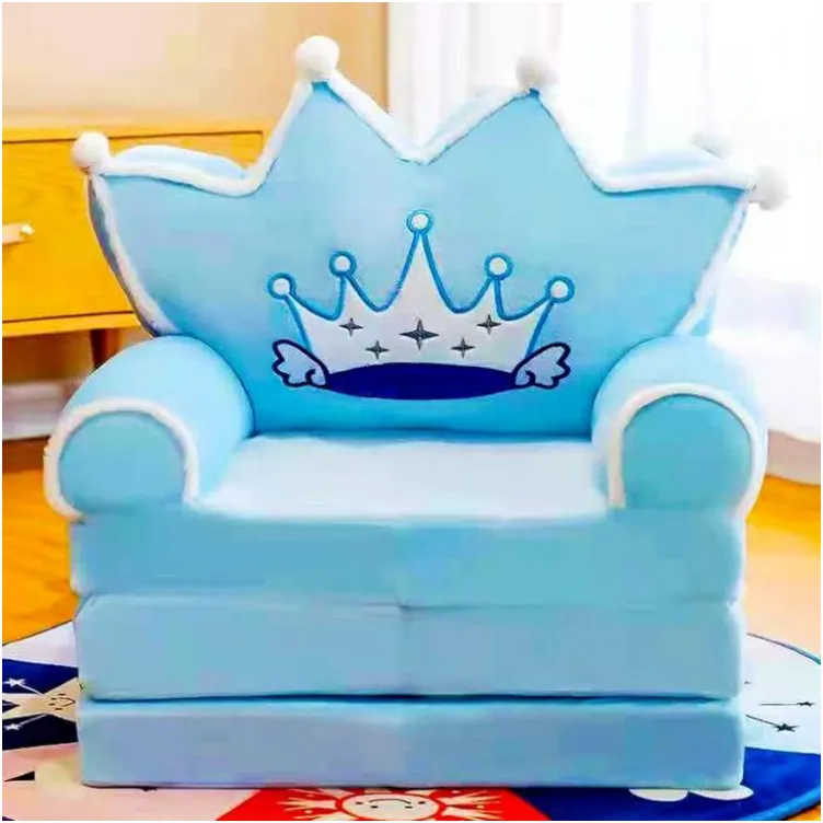 Foteljica za decu BLUE PRINCE CROWN