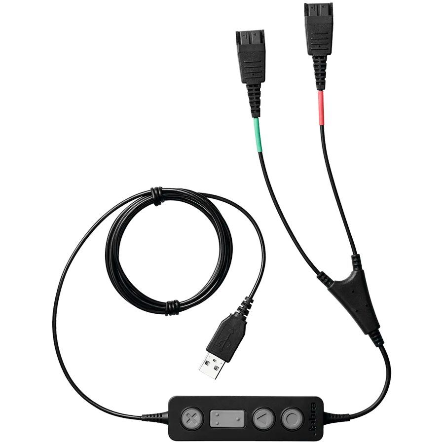 JABRA LINK 265 USB WITH 2 QD TRAINING CABLE WITH MUTE OPTION