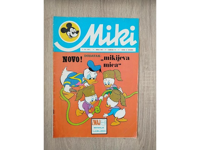 Antikvarni strip revija MIKI broj 245 (1.7.1971)