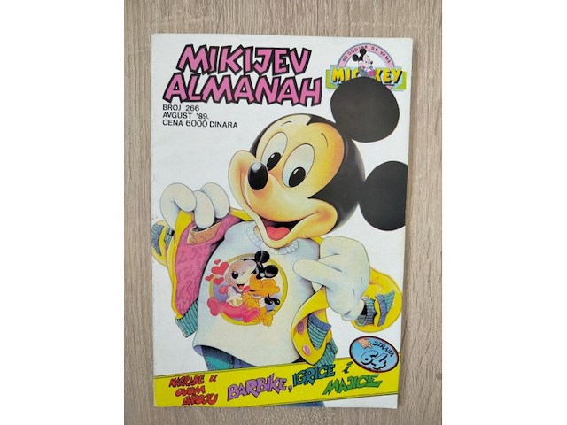 Mikijev almanah broj 266 (Avgust 1989) ODLIČAN