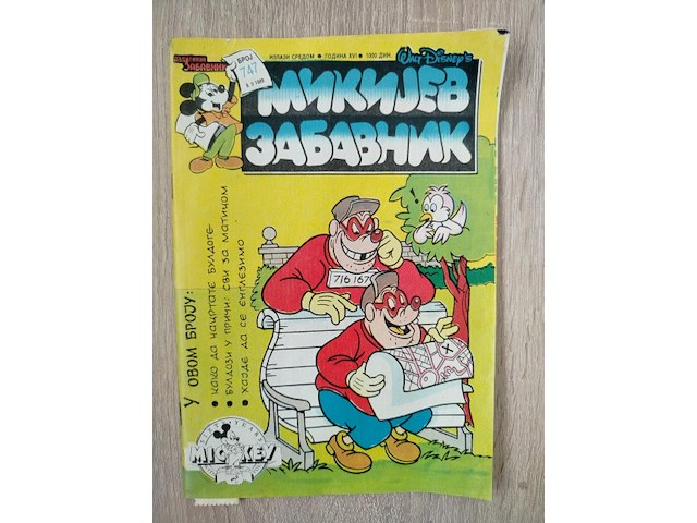 Mikijev zabavnik broj 747 (Februar 1989)