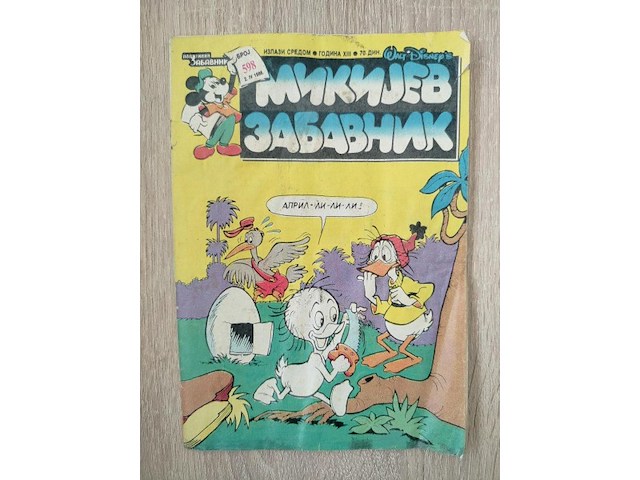 Mikijev zabavnik broj 598 (April 1986) Sa manom