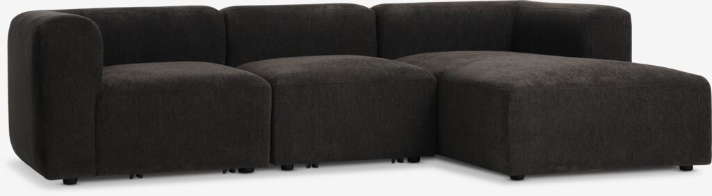 Modularna garnitura SKEJBY 3 os. lenjivcem tamno braon