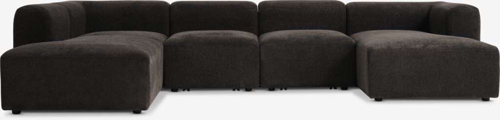 Modularna garnitura SKEJBY 5 os. lenjivac/otv. tamno braon