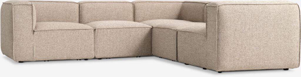 Modularna garnitura SKIBBY 5 os. ugaona pesak tkanina