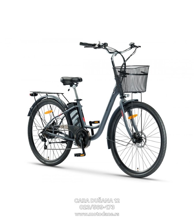 Električni bicikl 28 BARCELONA 250W 36V 10.4Ah lithium siva MAT