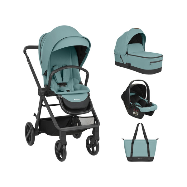 Kikka boo Kolica Mia 3in1 set sa I-SIZE autosedištem i tvrdom korpom Mint KKB11266