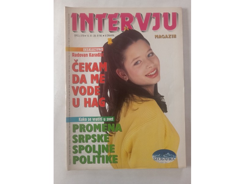INTERVJU broj 378 od 15.3 do 29.3. 1996.