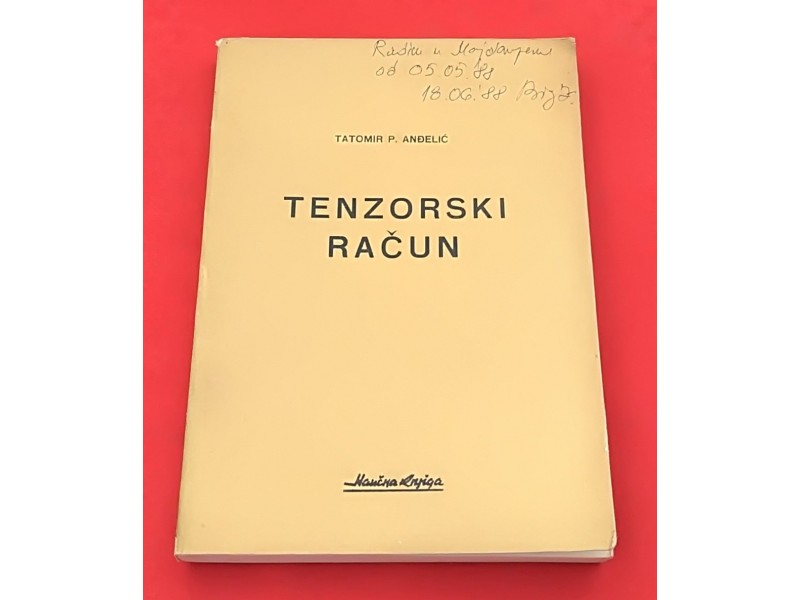 Tenzorski račun Tatomir Andjelić