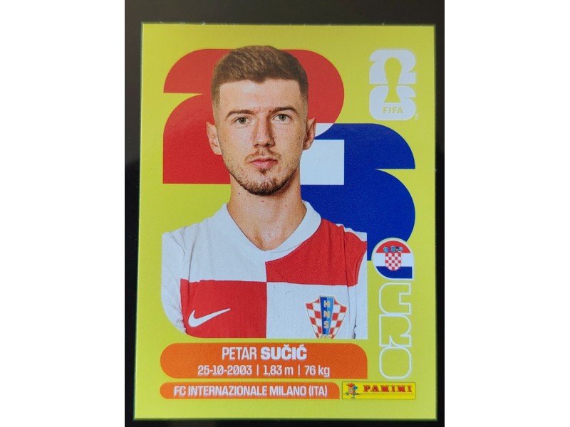 WORLD CUP 2026 Panini #CRO 15 Petar Sucic