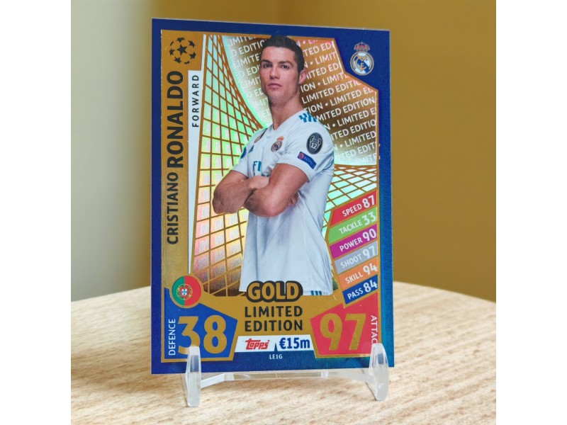 Cristiano RONALDO Gold Limited - C. League 17-18 Topps
