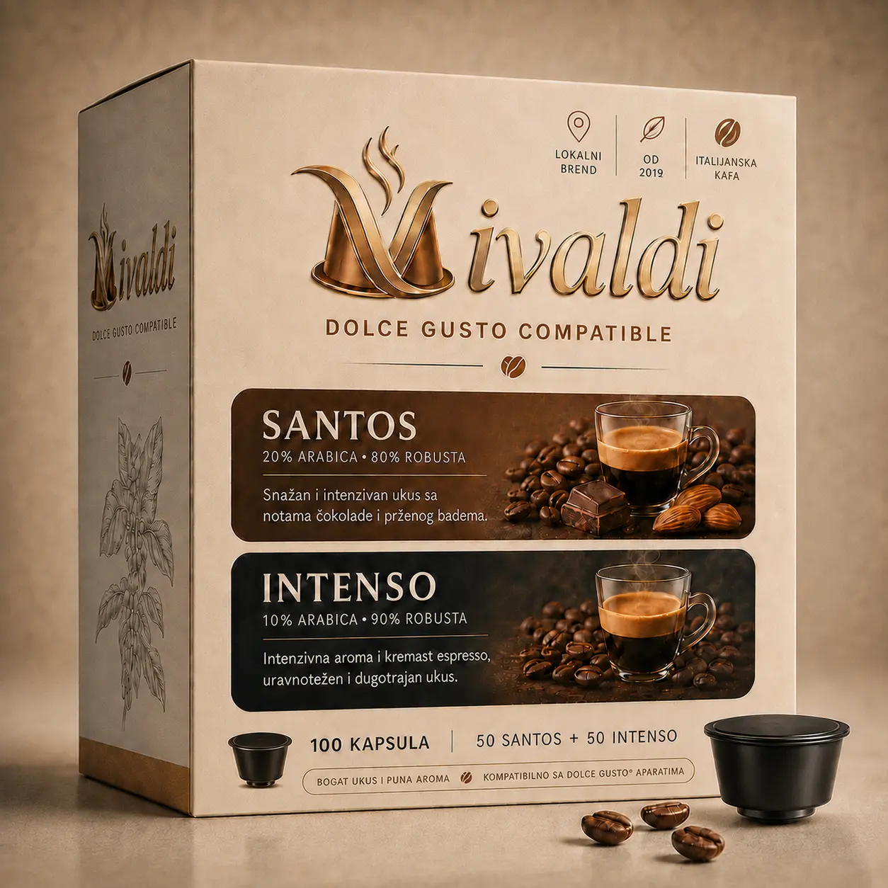 Vivaldi Dolce Gusto kompatibilne kapsule MIX 60x