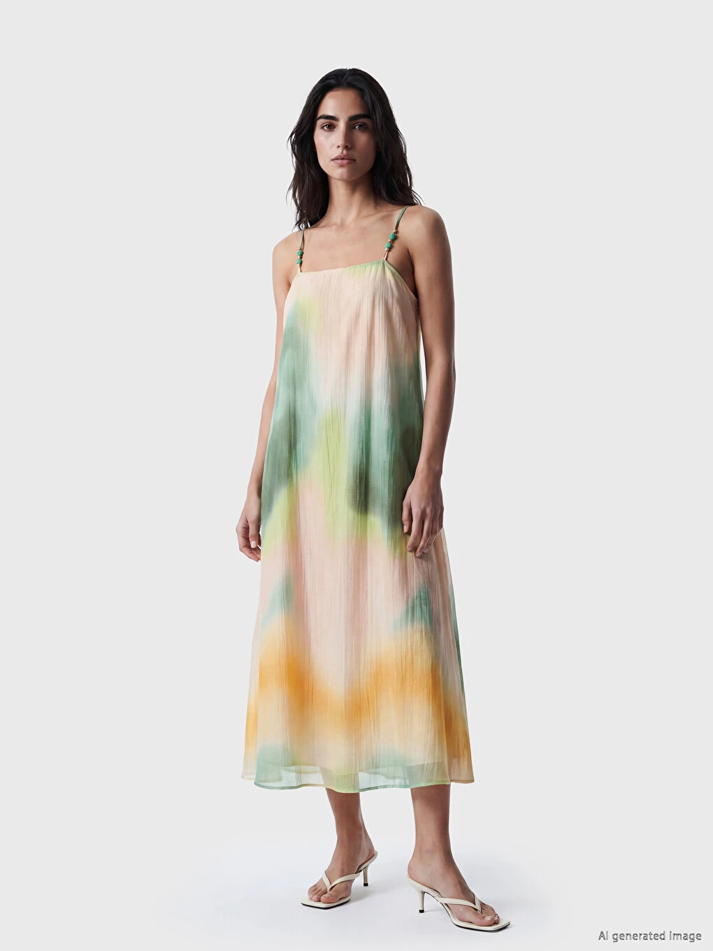 LCW Vision Haljina Sa Bretelama Sa Tie-dye Dezenom