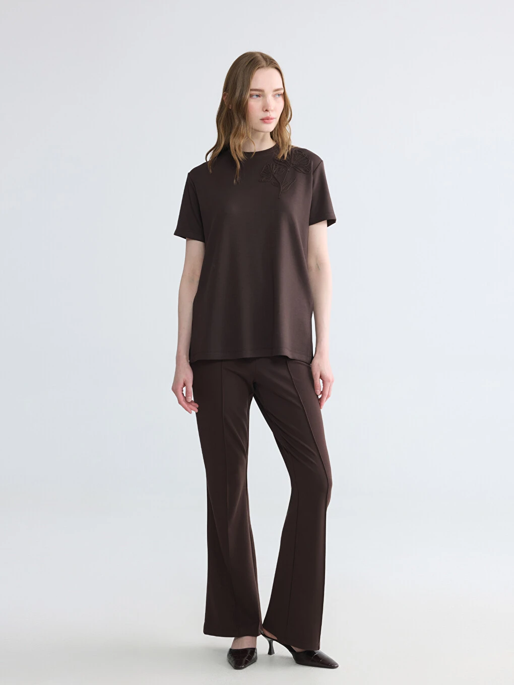 LCW Modest Bluza Od Vezenog Materijala Sa Mekim Dodirom