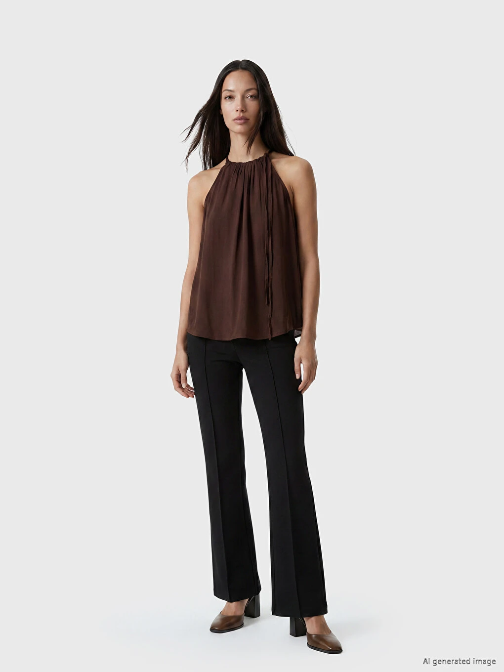 LCW EVERYDAY Bluza Sa Halter Kragnom I Naborima
