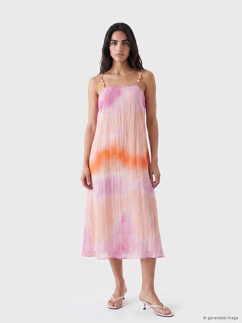 LCW Vision Haljina Sa Bretelama Sa Tie-dye Dezenom