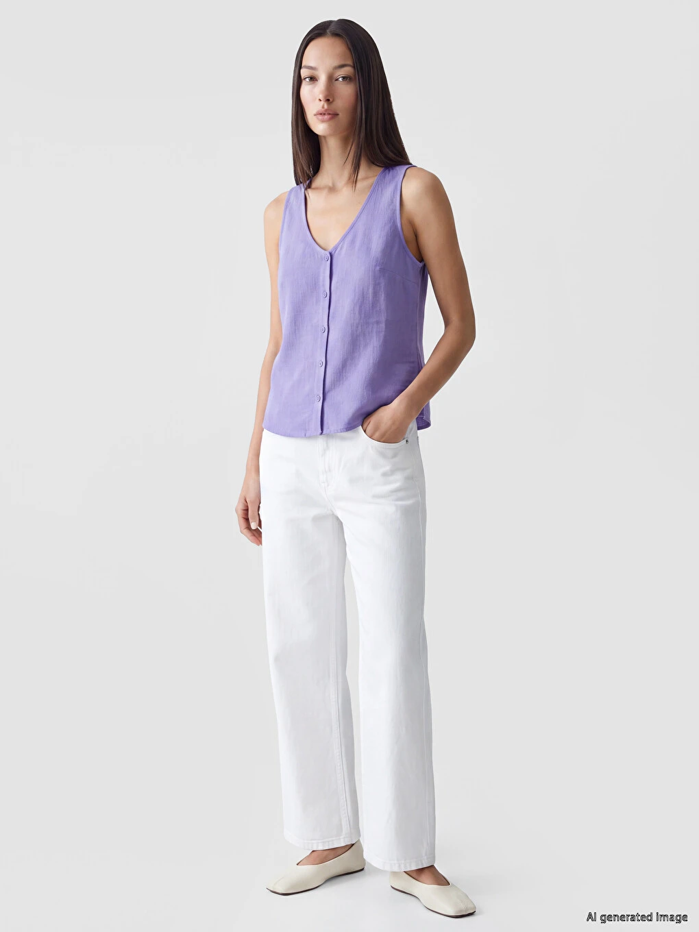 LCW EVERYDAY Rebrasta Bluza Sa V Izrezom