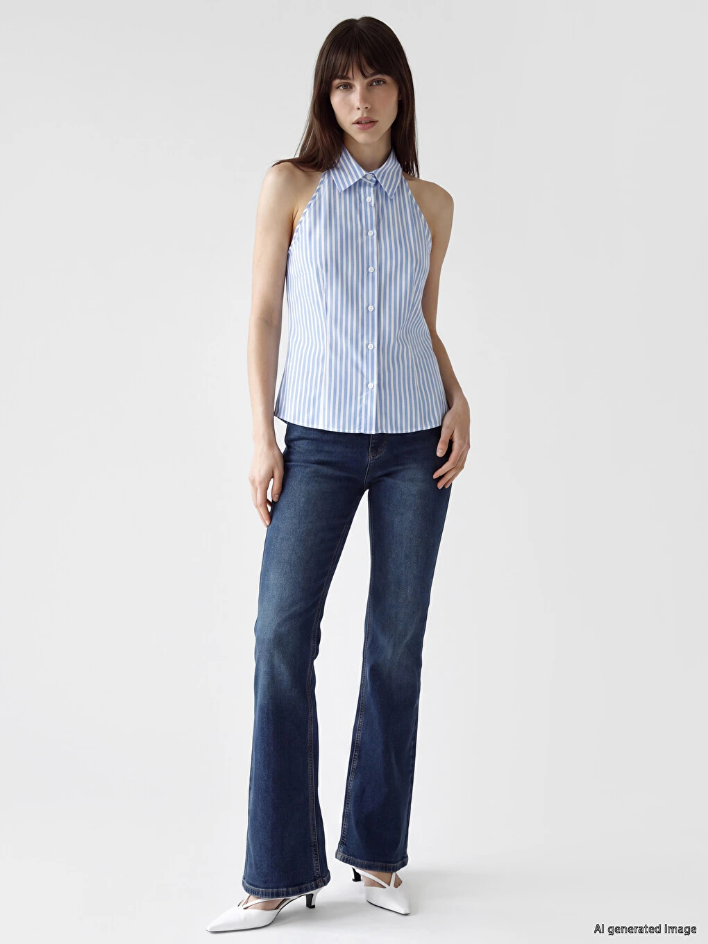 LCW Vision Bluza Sa Kragnom Na Vezivanje Oko Vrata Od 100% Pamuka