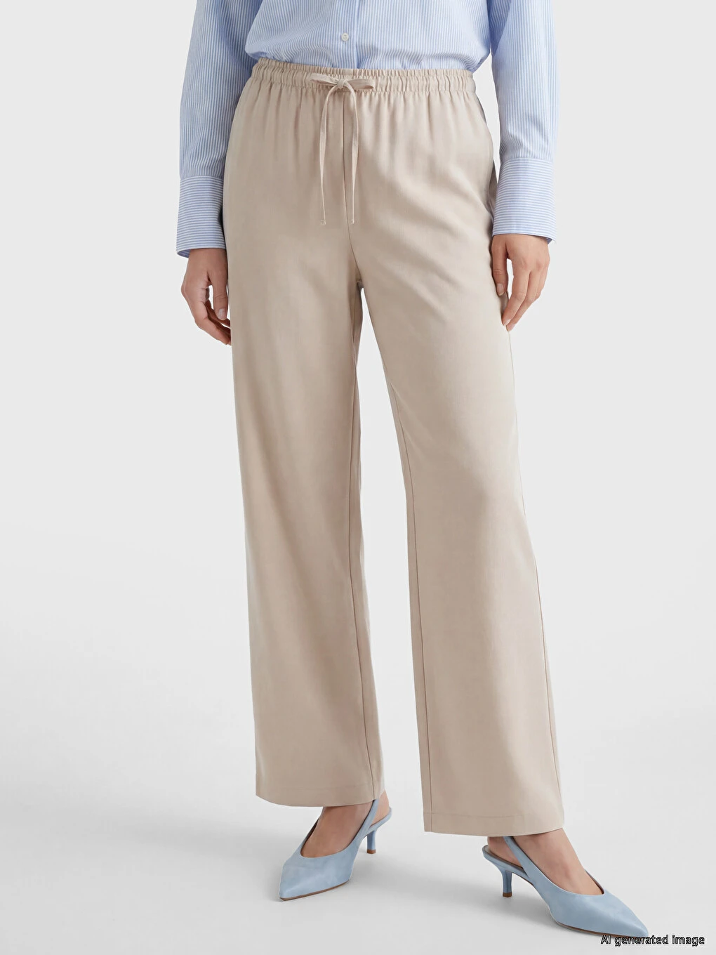 LCW Modest Ženske Pantalone Sa Elastičnim Strukom I Širokim Nogavicama