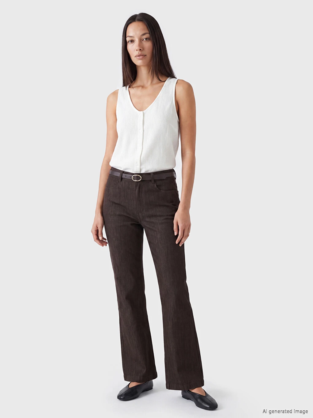 LCW EVERYDAY Rebrasta Bluza Sa V Izrezom