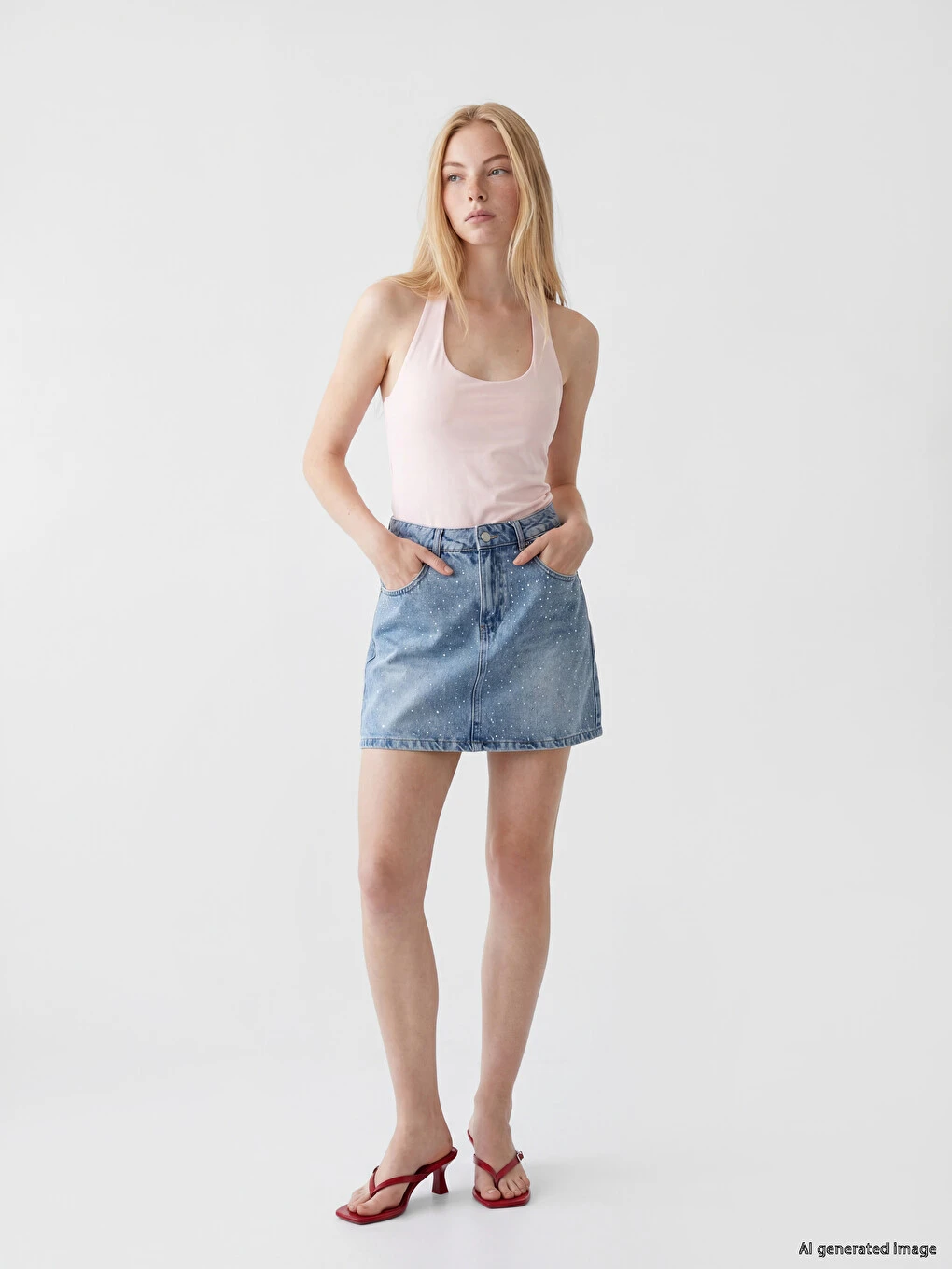 XSIDE Ženska Top Majica Sa Halter Kragnom
