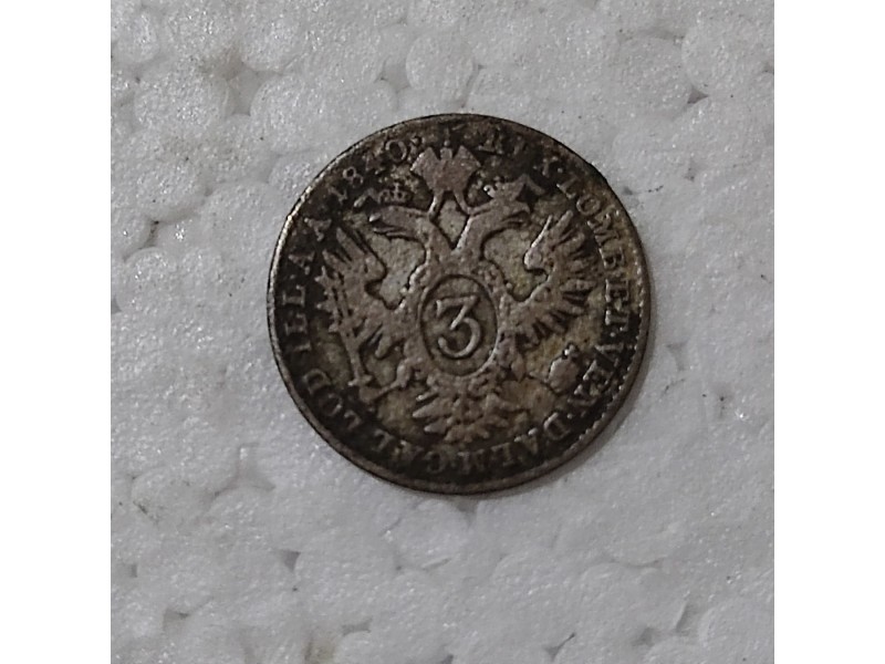 3 KREUZERA 1840 SREBRO.